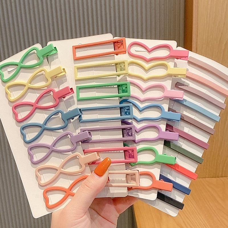 EN.PH 2022 7 Pcs Color Hair Clip Set Fashion Hairpin | Shopee Philippines