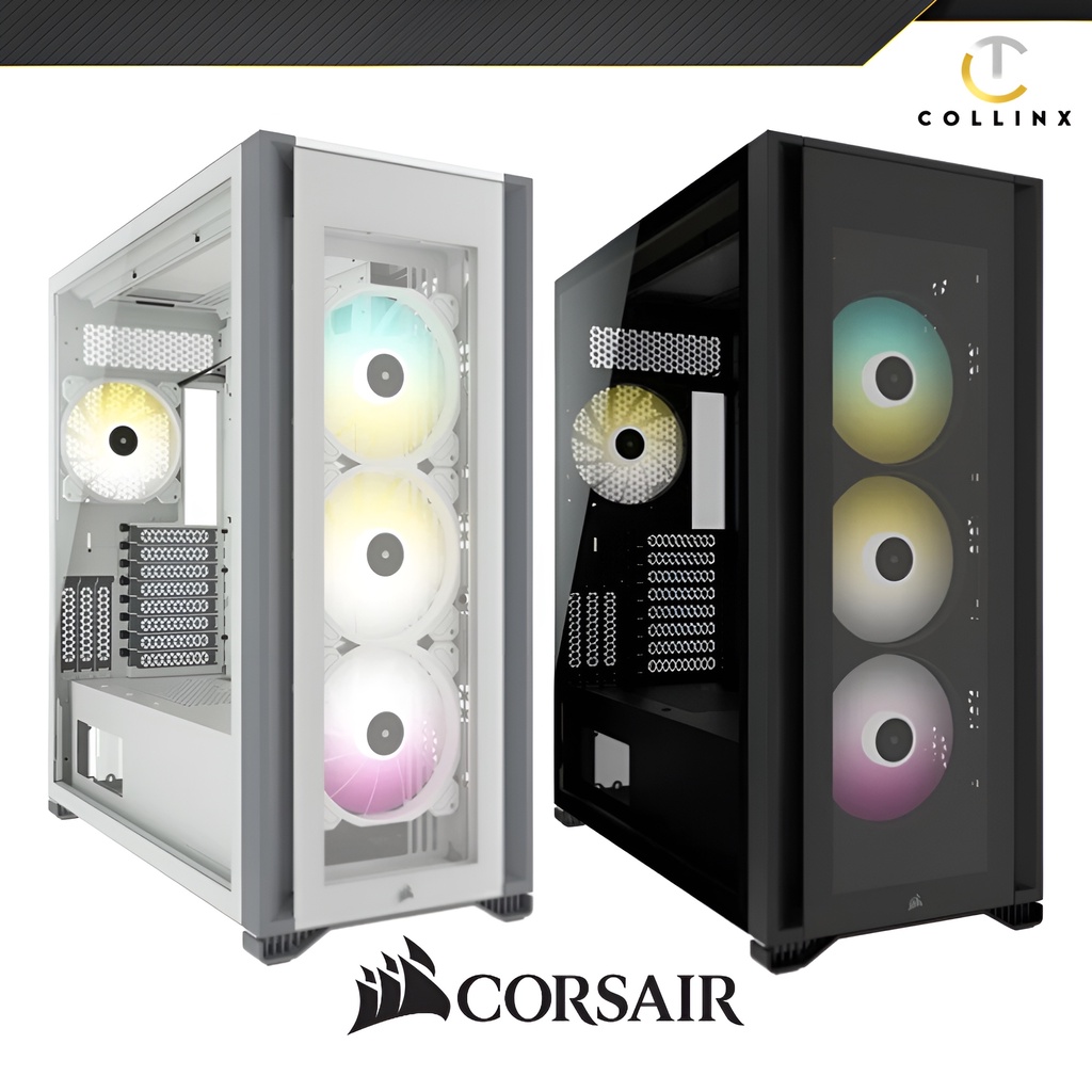CORSAIR ICUE 7000X RGB TEMPERED GLASS FULL TOWER ATX PC CASE | Black ...