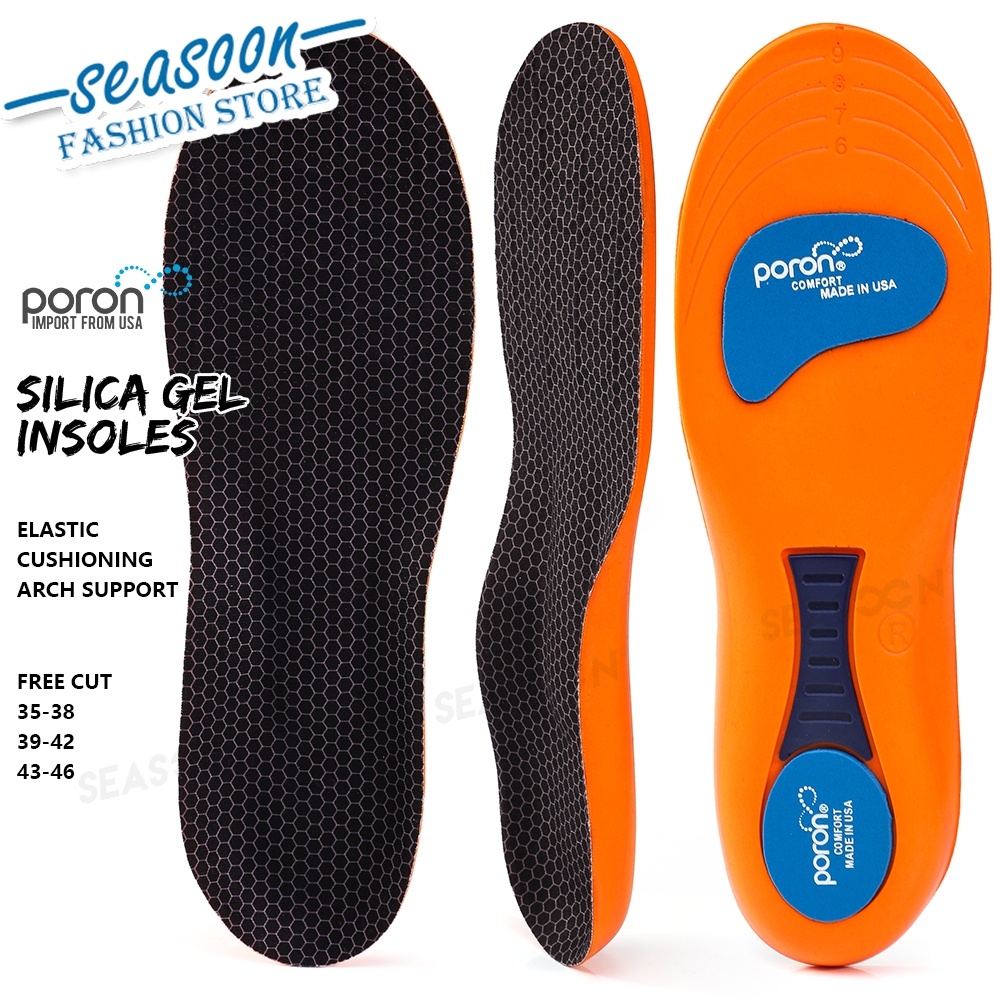 Poron Shock Absorption Insoles for Flat Feet arch support Insoles Heel ...
