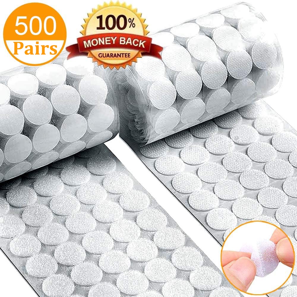 500 Pairs Self Adhesive Velcro Dots Felt Stickers/ Waterproof Sticky ...