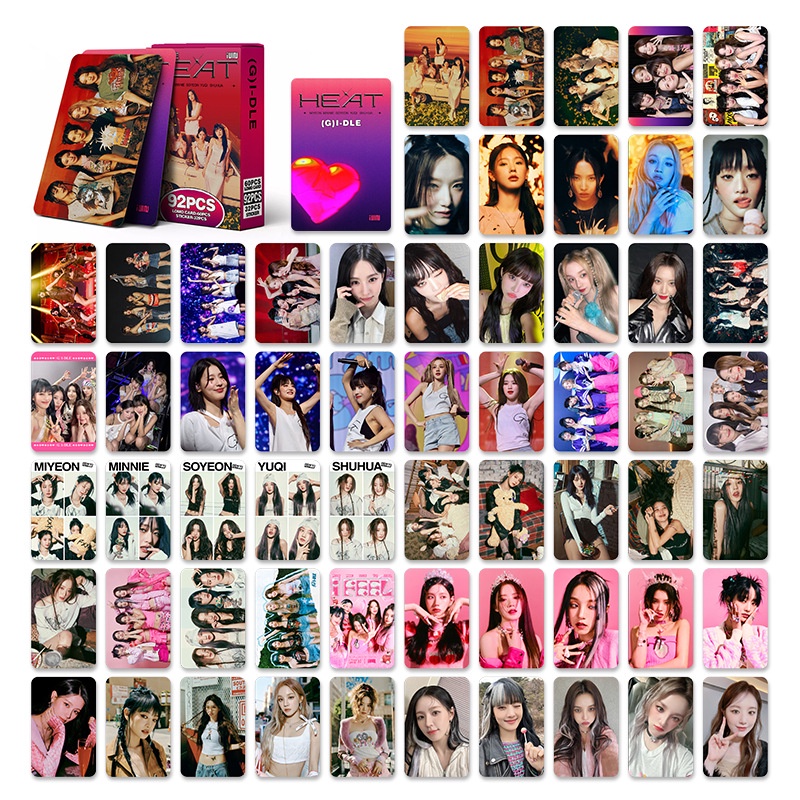 92pcs/box (G)IDLE Lomo cards HEAT I FEEL I LOVE Album Stickers ...