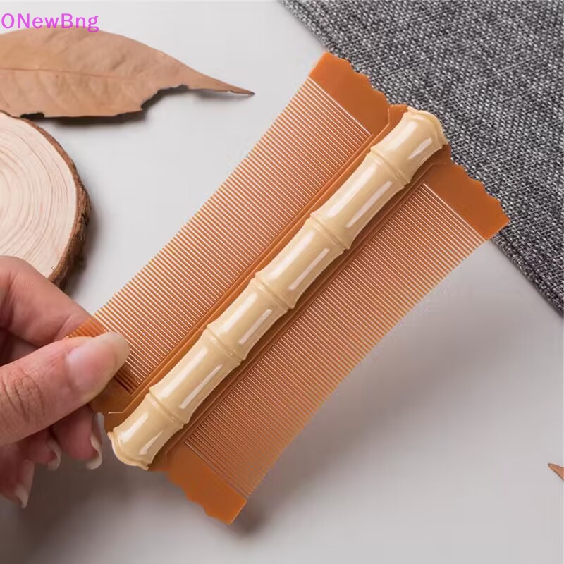 ONew Wet Dry Hair Detangling Comb Bamboo Comb Comb Lice Comb Double ...