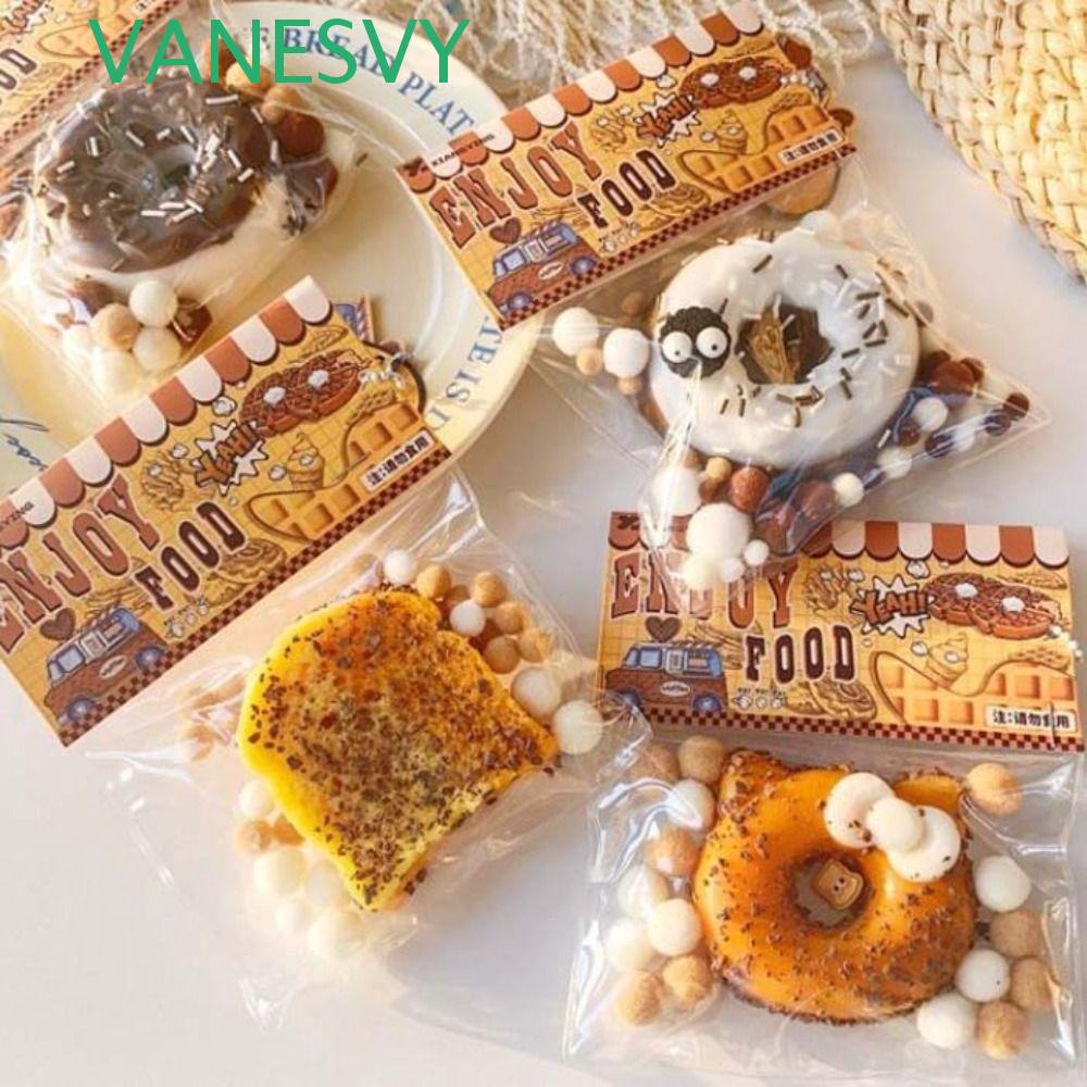 VANESVY Simulated Food Squeeze Toy, Waffle Cake Ice Cream Waffle ...