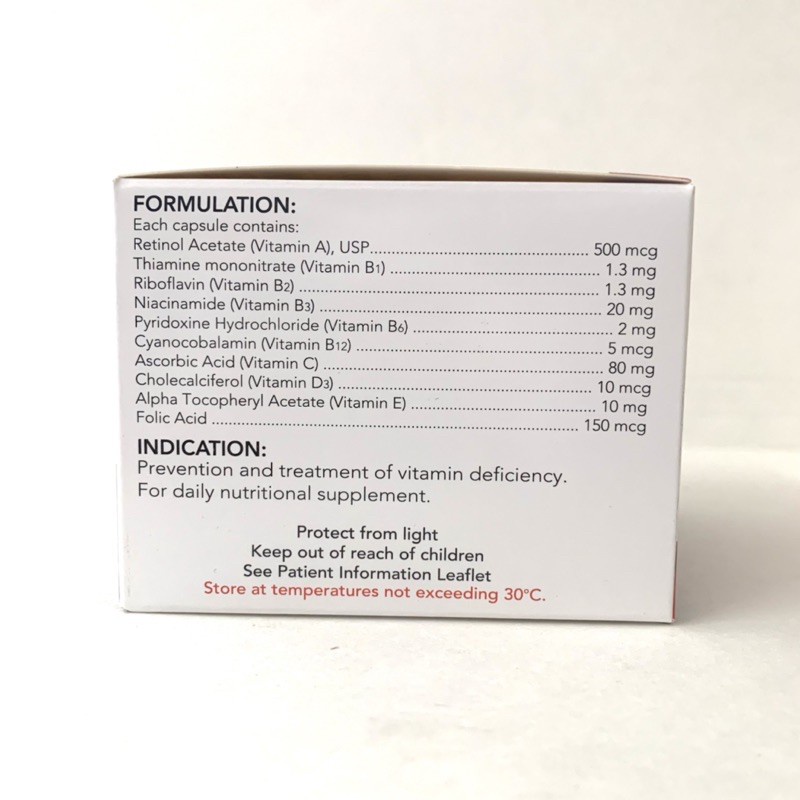 Enervon / Clusivol Generic) Complevit Multivitamins Capsules (100 ...