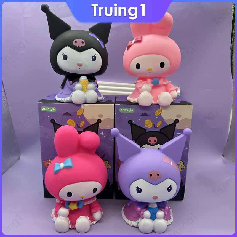 Sanrio Piggy Bank Money Saving Box My Melody Kuromi Case Coins Kawaii ...