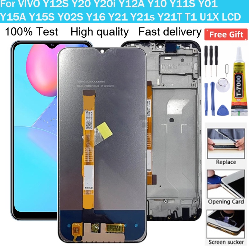 For vivo Y12S Y20 Y20i Y12A Y10 Y11S Y01 Y15A Y15S Y02S Y16 Y21 Y21s Y21T T1 U1X LCD Digital ...
