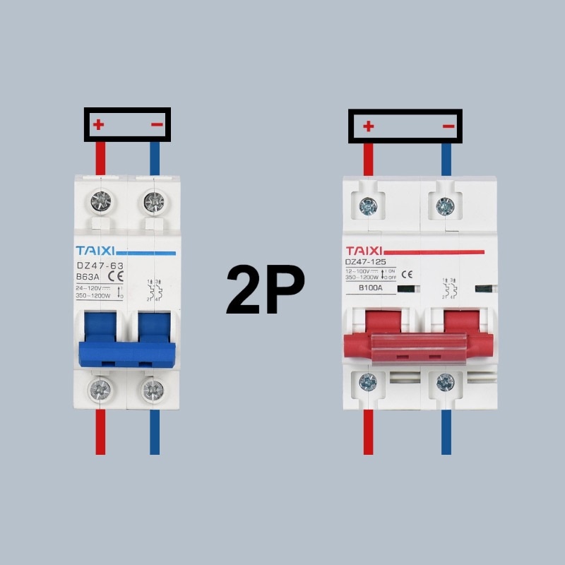 DC 24V 120V 80A 100A 125A MCB Air Switch 10KA Overload Protection DC ...