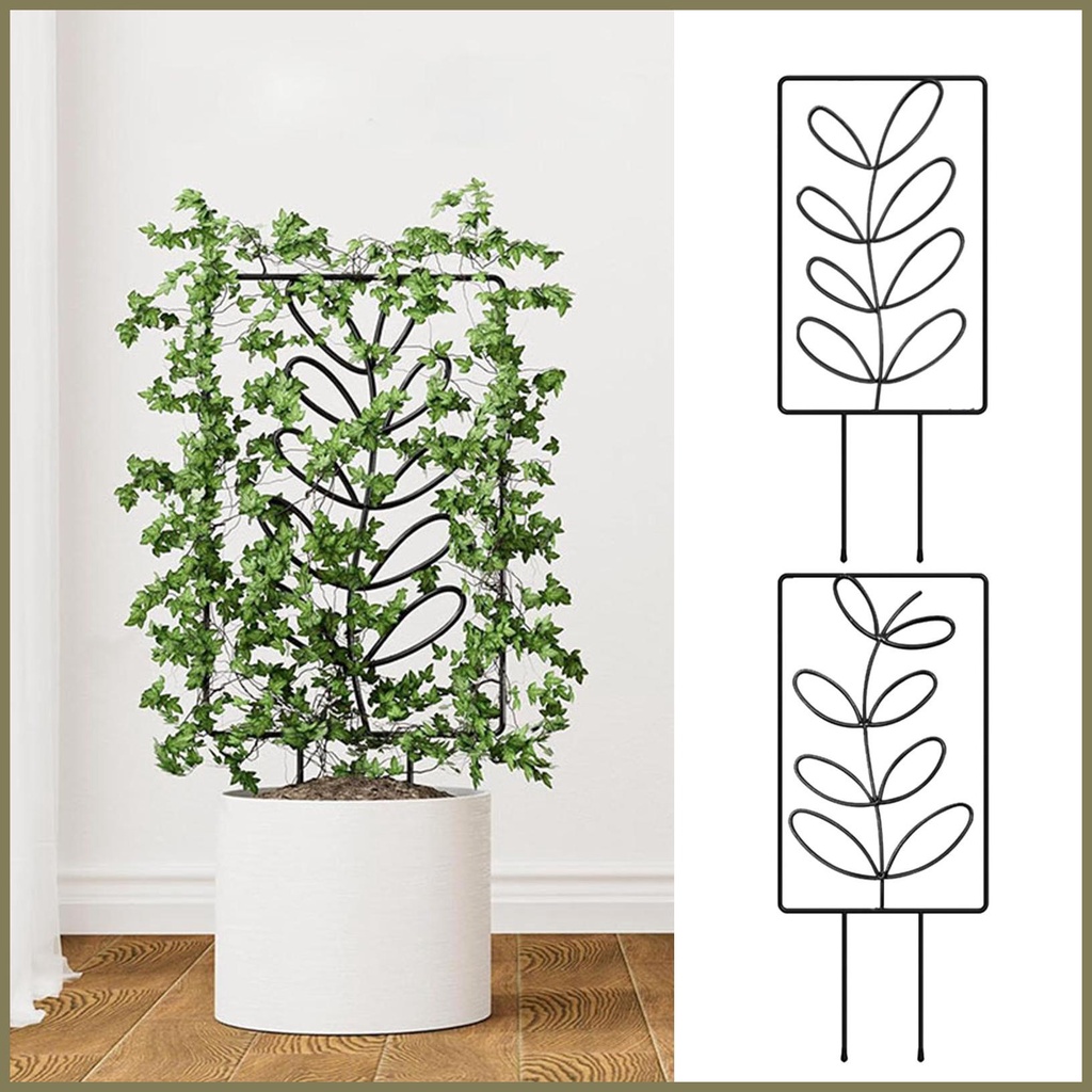 Metal Trellis Leaf Shaped Obelisk Trellis for Climbing Vine Small ...