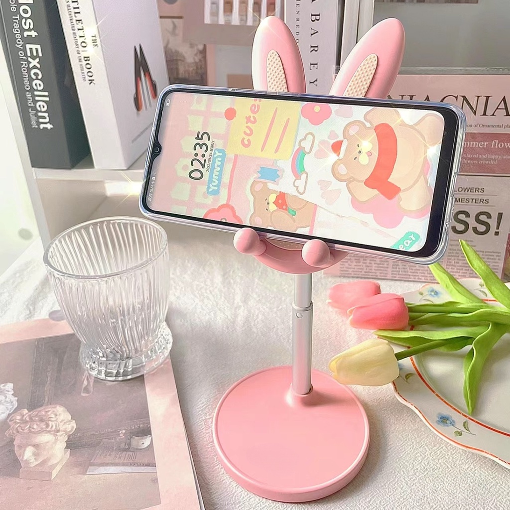 Cute Bunny Phone Holder Desktop Cell Phone Stand Height Angle ...