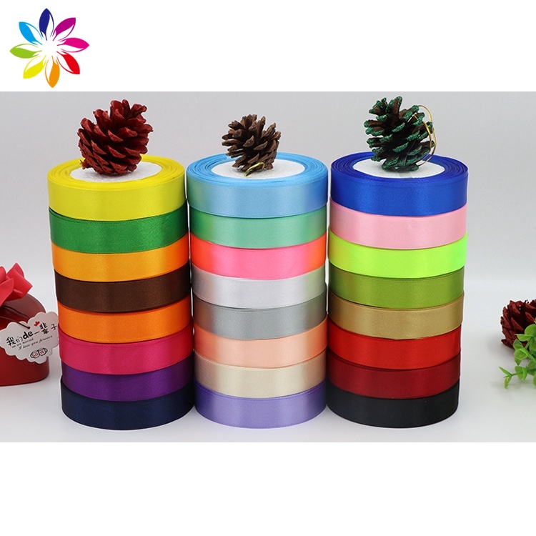 JWS (2cm/25 yards/roll) Satin Ribbon Wholesale Gift Packing Christmas ...