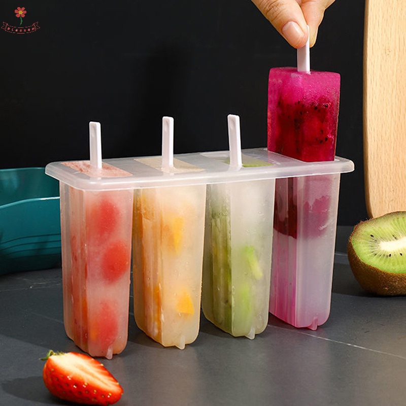 [BLOOM] Ice Cream Mold Set Popsicle Maker Ice Tray with Sticks Lid DIY ...