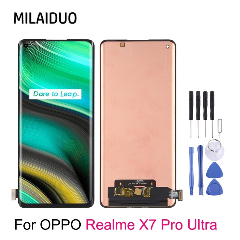 Original Super AMOLED Display Realme X7 Pro Ultra RMX3115 LCD Screen and Digitizer Full Assembly ...