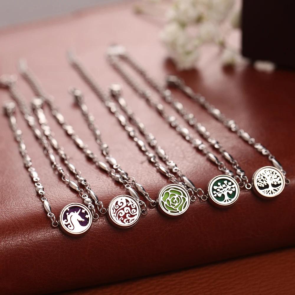 Aromatherapy Bracelet Stainless Steel Aroma Diffuser Jewelry 12mm ...