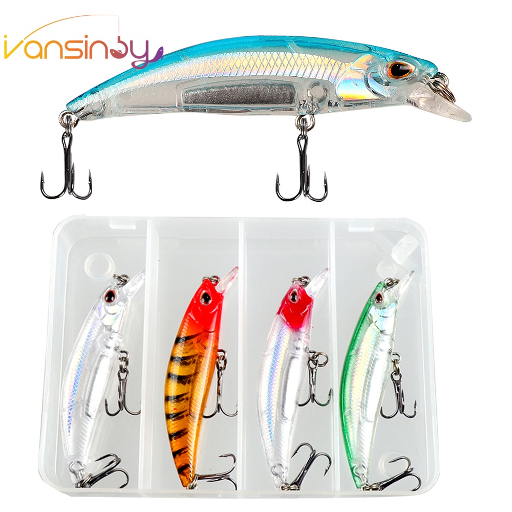 Fishing Gear 6.5cm/6.5g Sinking Minnow Fishing Lure Water Long Throw Lure Hard Bait Minnow ...