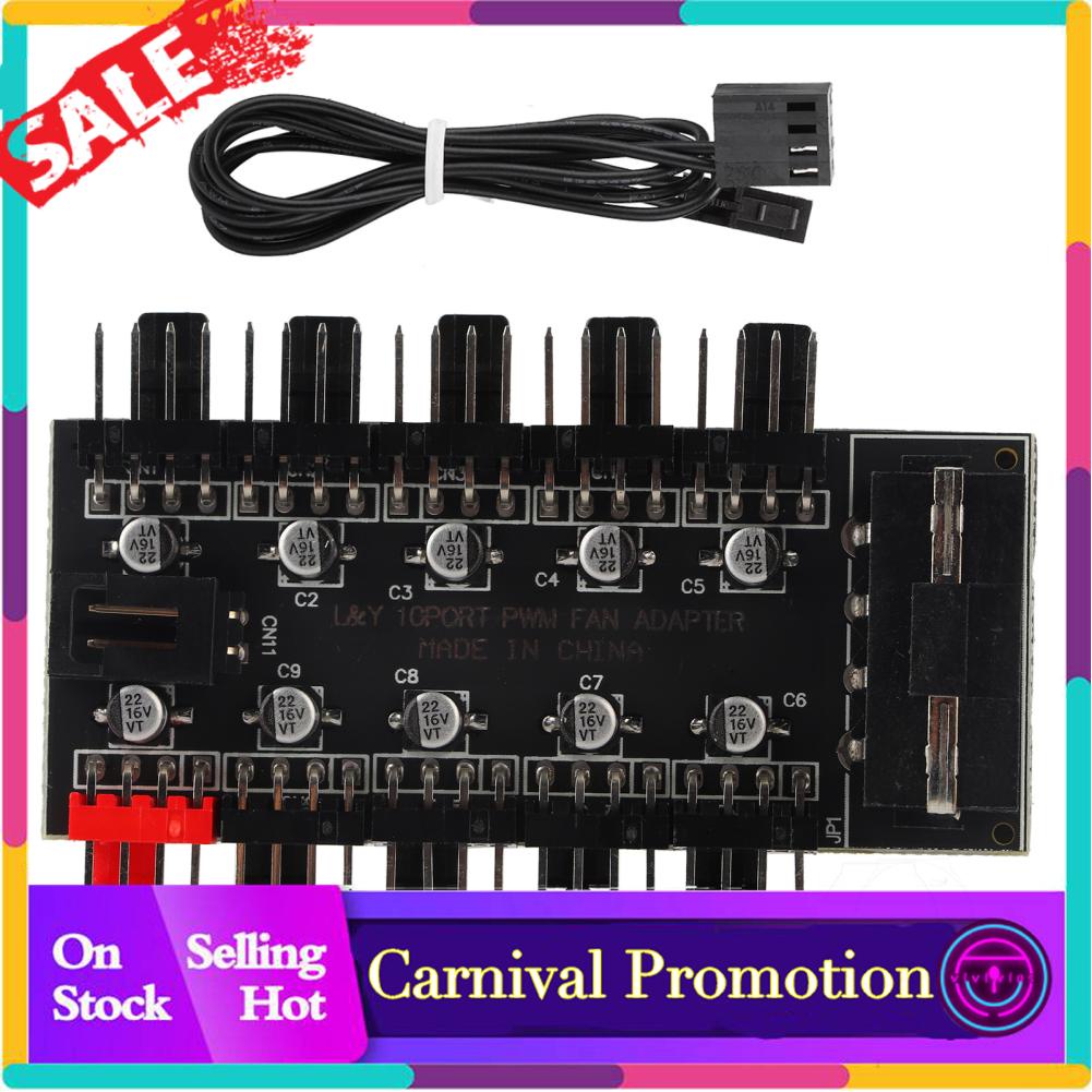Viviwins PWM fan hubs 10-channel motherboard control board with ...