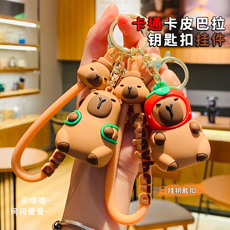Cute Capybara Keychain/Cartoon Backpack Pendant Small Gift | Shopee ...