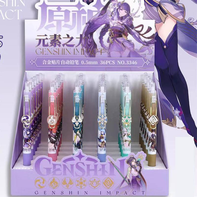 6Pcs/Lot Game Genshin Impact Elemental Power Metal Pen Clip 0.5mm ...