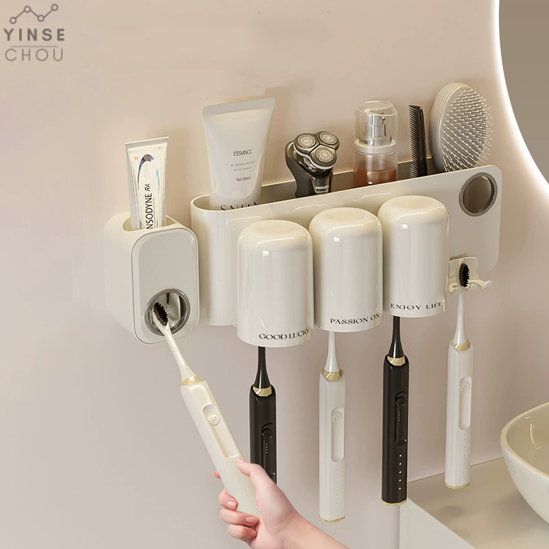 New Wall-Mounted Classification Storage Toothbrush Rack Shelf One Item ...