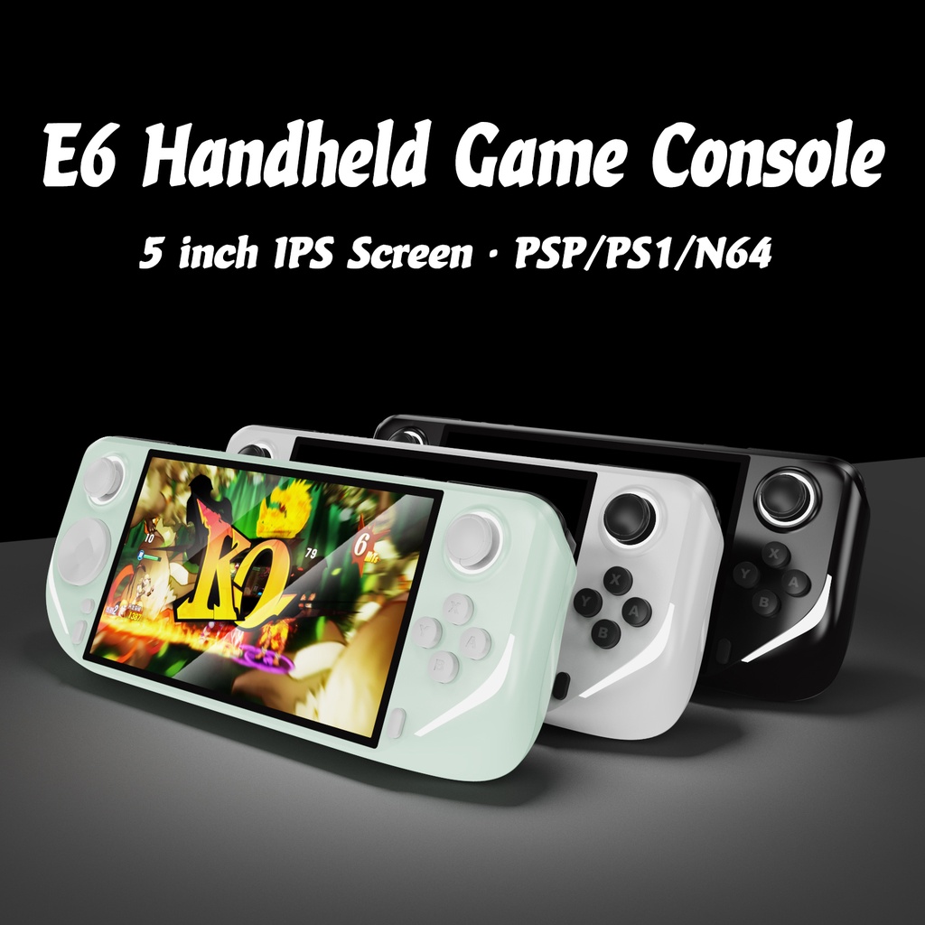 E6 Handheld GAME PSP PS1 N64 Portable Game Console Support 5-inch IPS ...