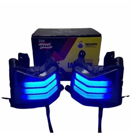 MOTORCYCLE WINKER LAMP N-MAX BLUE- LED TURN SIGNAL LIGHTS FOR ENCHANCED ...