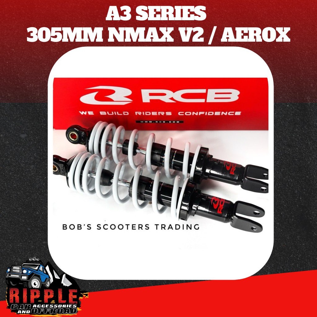 NEW! RCB A3 SERIES DUAL SHOCK AEROX V1 V2 / NMAX V2 (305MM) plug and ...
