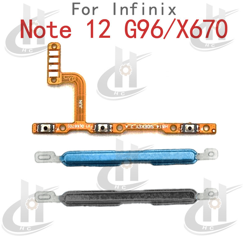 For Infinix Note 12 G96 / X670 Power Volume Side Button Flex Cable Keys ...