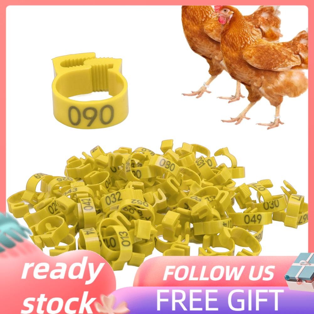 Hanhan1 FILFEEL Premium Plastic 100 Chicken Leg Bands 20mm 001 to ...