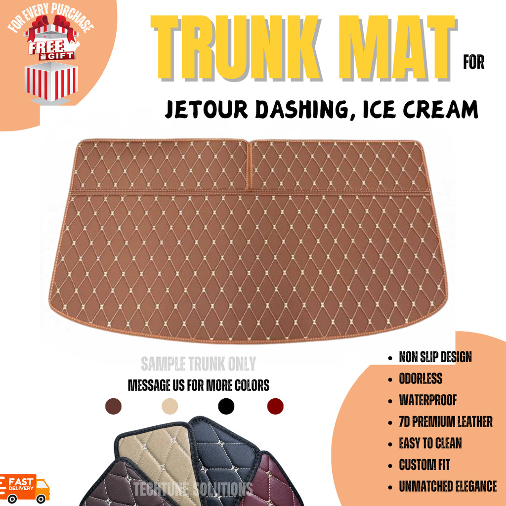 JETOUR Trunk Mat for Dashing & Ice Cream Premium Leather Trunk Tray Mat ...