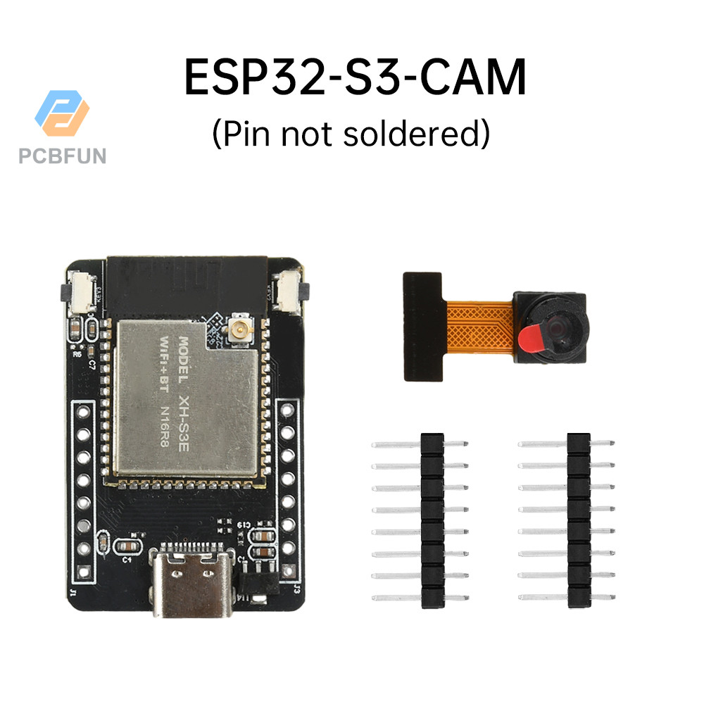 Pcbfun ESP32-S3-CAM WIFI BT Development Board Camera Module Paired With Ov2640 Camera N16R8 ...