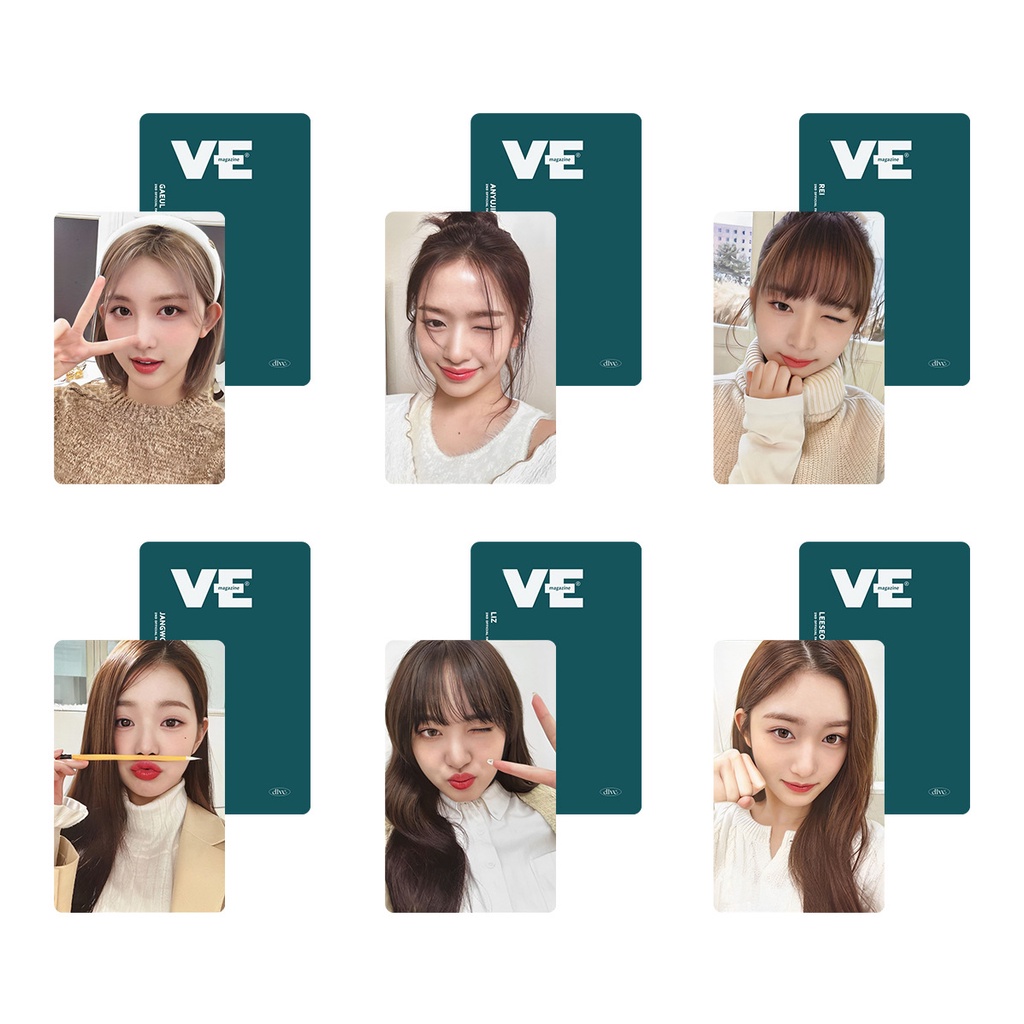 6pcs/set IVE Member Japan Album WAVE Photocards REI LIZ LEESEO WONYOUNG GAEUL YUJIN I'VE IAM ...