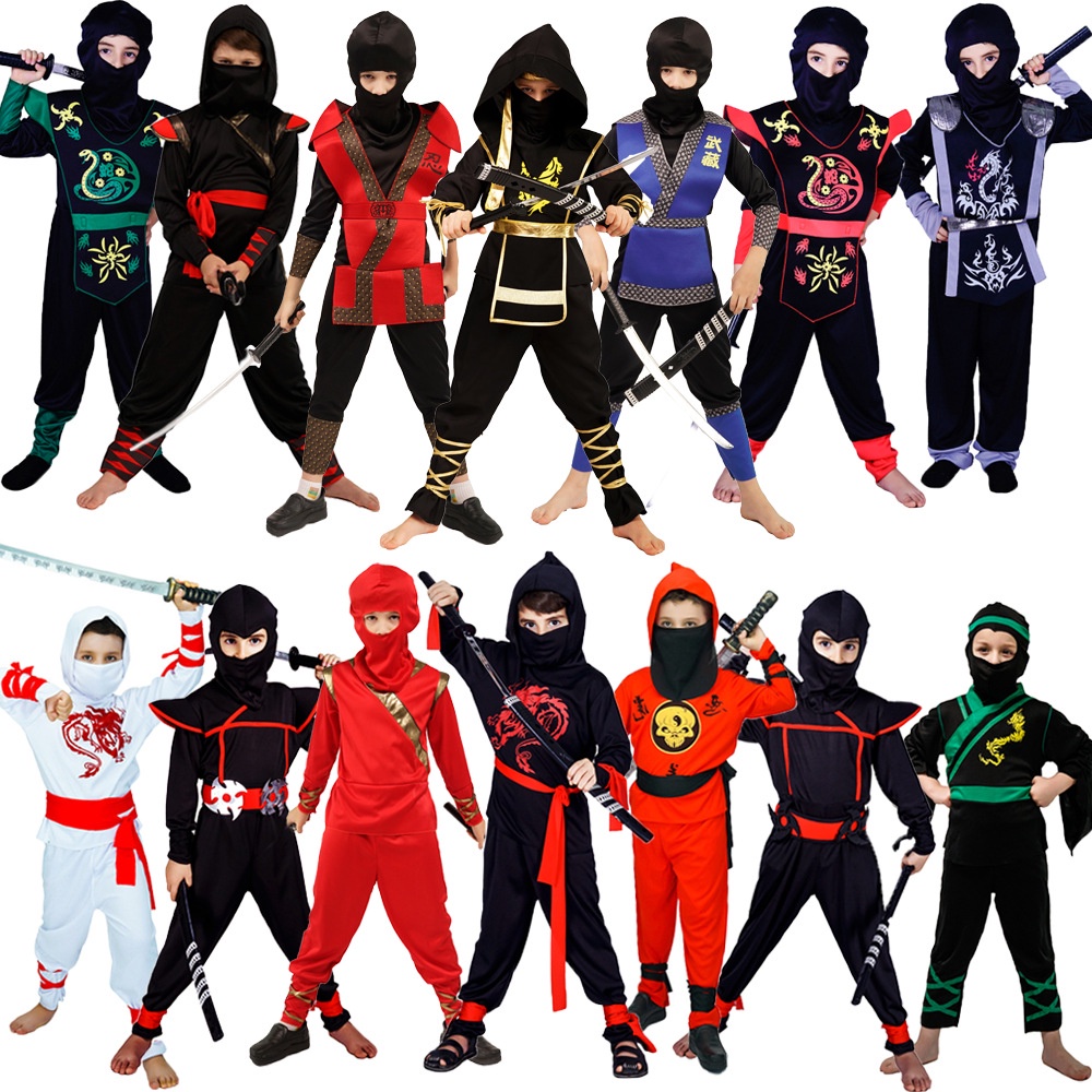Halloween Children's cosplay children's ninja performance costume set ...