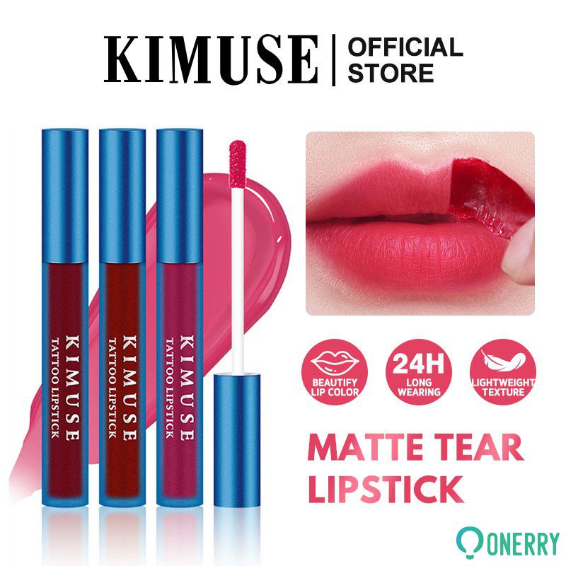 5 Colors Kimuse Tear Off Lip Gloss Liquid Lipstick Waterproof Long ...