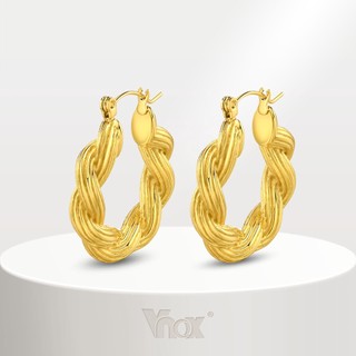 Vnox Twisted U-shaped Earring for Women Girl,18K Gold Stainless Steel ...