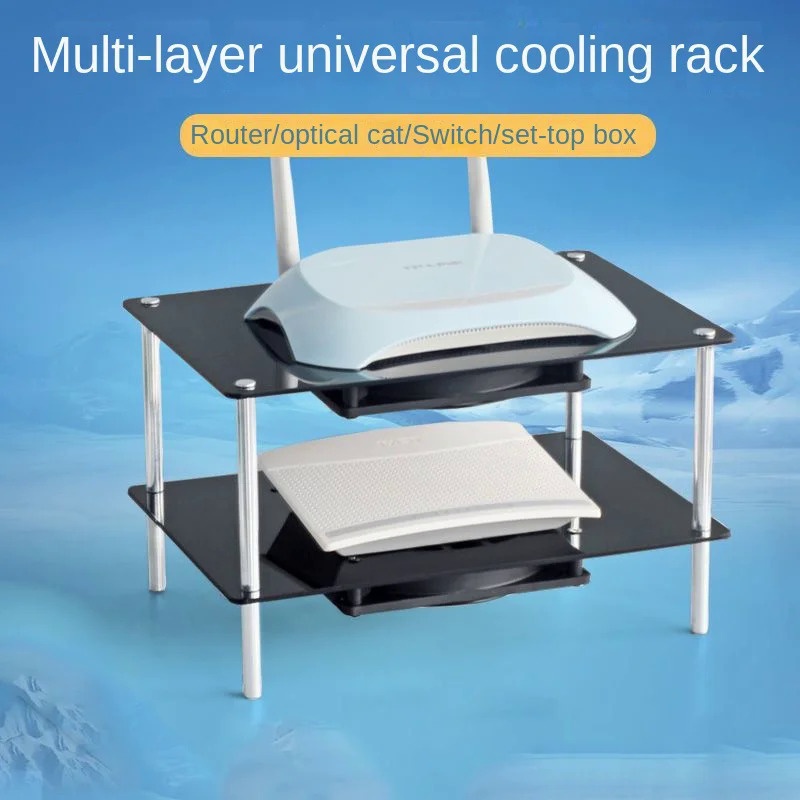 Wireless Router Radiator with Fan USB Cooler Pad Broadband Cat Optical ...