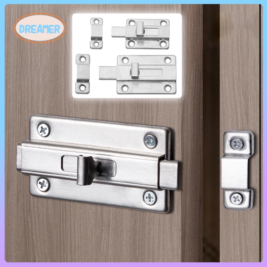 Sliding Bar Type Stainless Steel Door Shed Lock Bolt Catch Toilet Latch ...