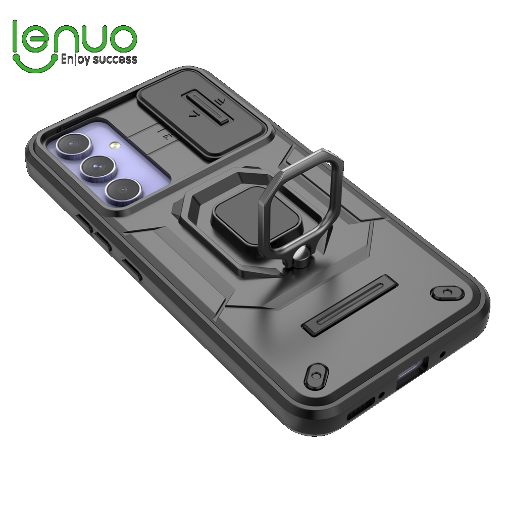 Lenuo Ring Magnetic Holder Phone Case For Samsung Galaxy A54 A34 A24 A14 A04S A13 5G 4G Casing ...