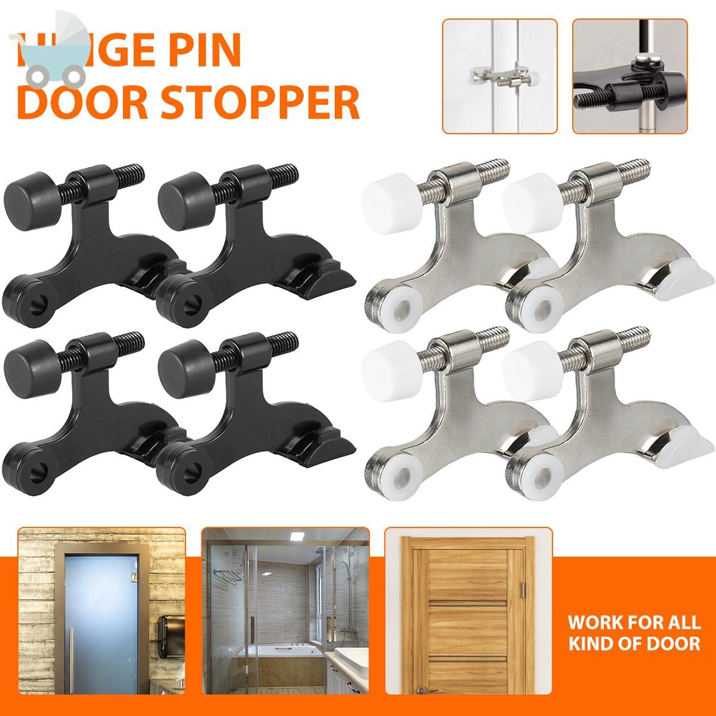 4Pcs Hinge Pin Door Stopper Hinge Door Stop Adjustable Pin Door Stop ...