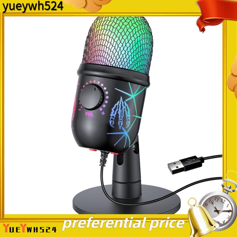 【yueywh524】USB Condenser Microphone with Noise Cancellation USB Gaming ...
