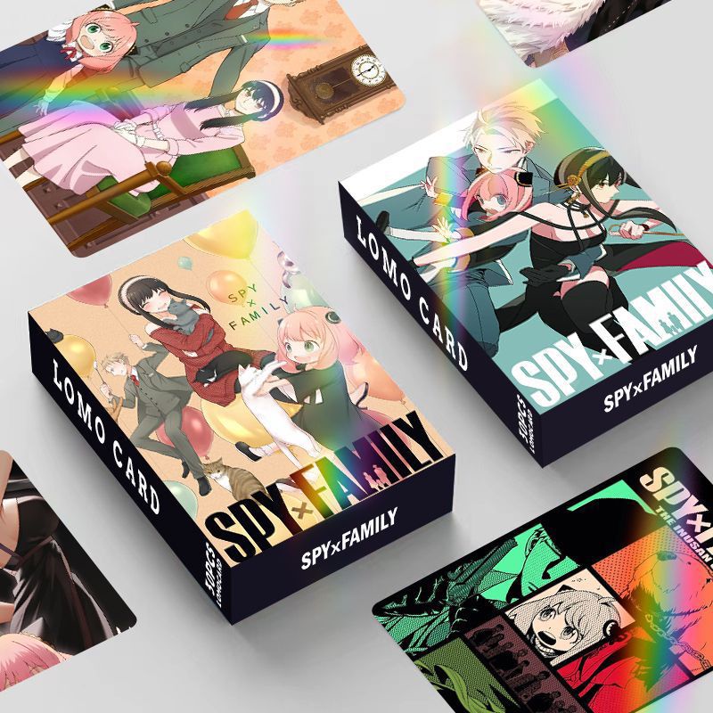 SPY FAMILY Laser Flash Lomo Card Anya Forger Color Printing Photocard ...