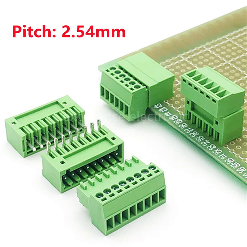10pcs 2EDG-2.54mm Plug-in PCB Terminal Block with Small Pitch Straight ...
