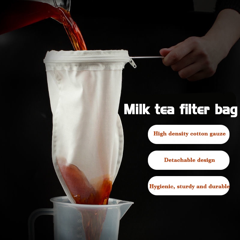 Reusable Nut Almond Milk Strainer Bag Tea Coffee Juice Wine Strainer ...