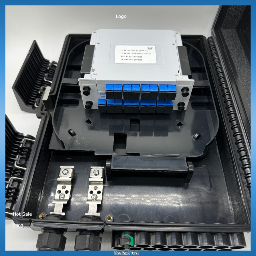 Black NAP Box 16 Port Fiber Optic Terminal Box With Pole Strap | Shopee ...