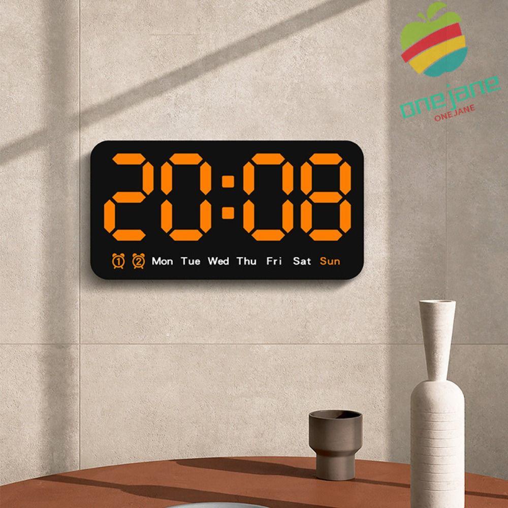 ONE-JANE Electronic Wall Clock, Wall-mounted Multi-functional Digital ...