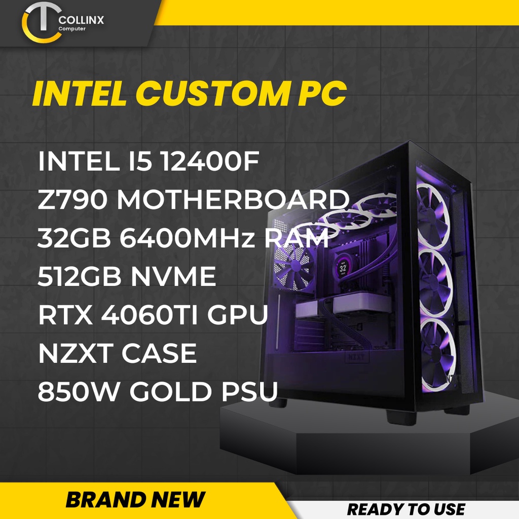 [ CUSTOMIZED INTEL 12400F BUILD ] INTEL CORE I5 12400F 12TH GEN 32GB ...