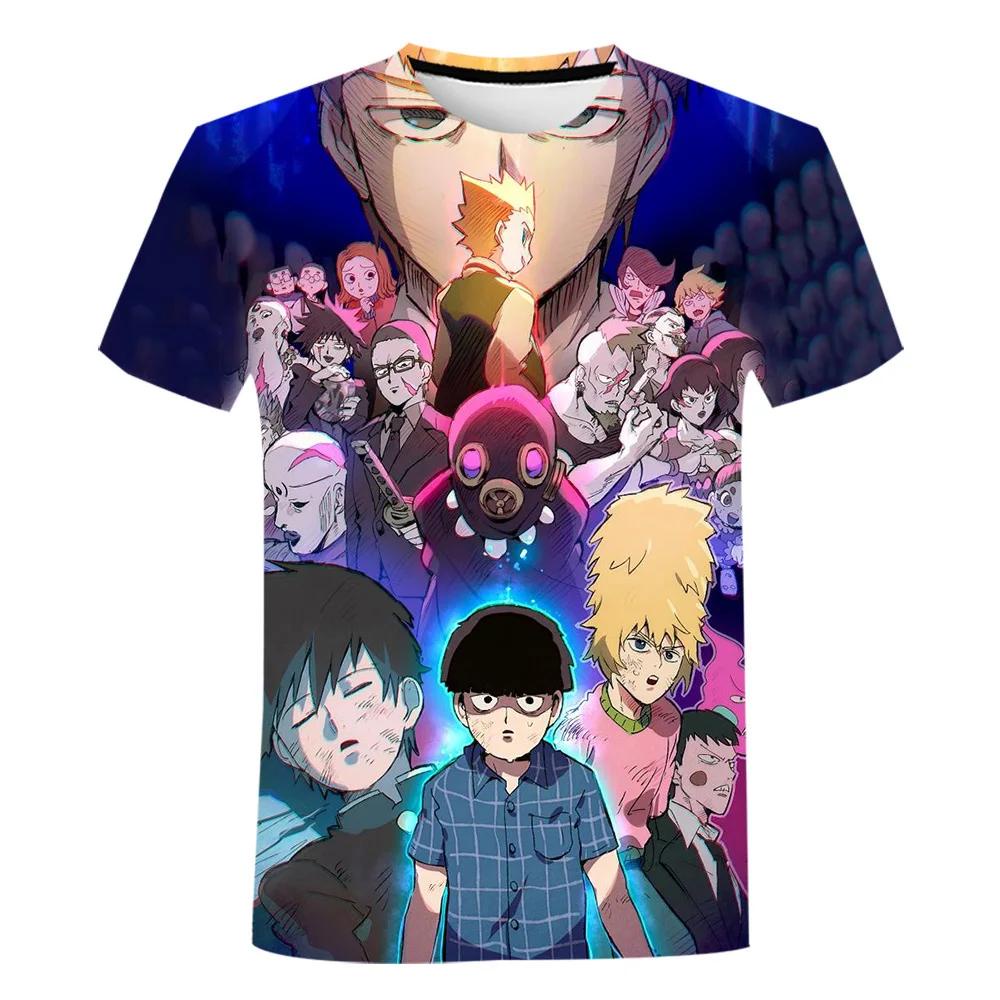 Mob Psycho T-Shirts Anime 3D Printed Streetwear Men Women Casual ...