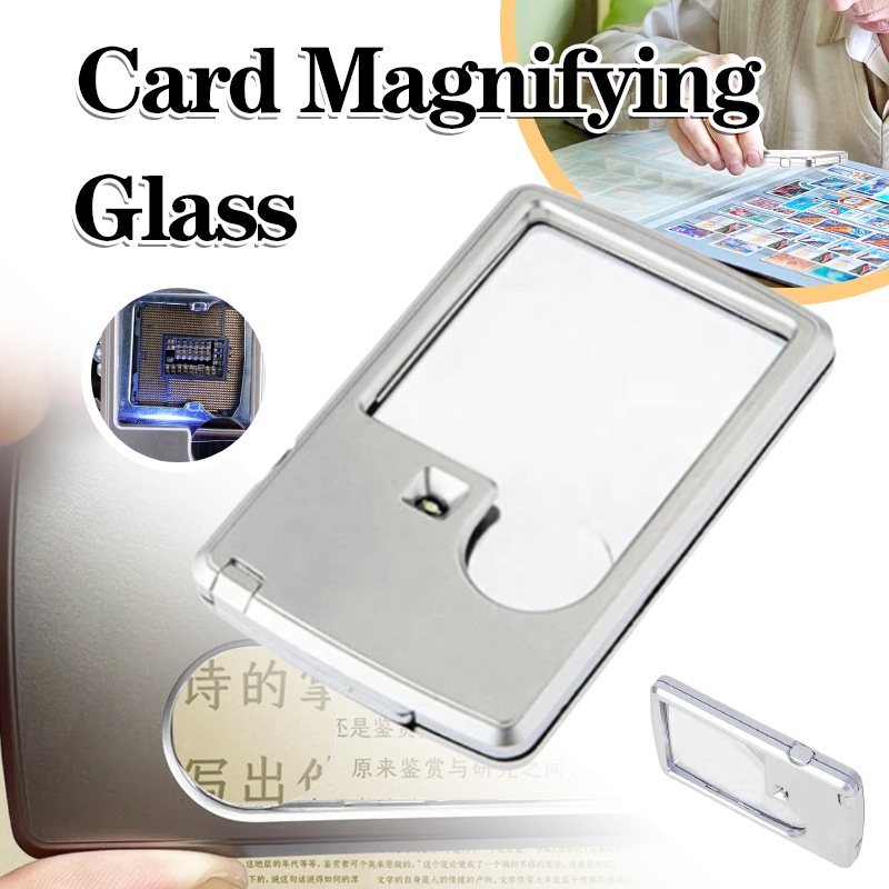 Lighted Magnifying Glass 6X Handheld Reading Magnifier Glass with LED ...