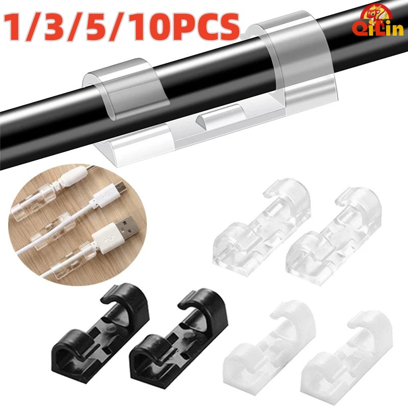 Fixing Cable Clips Self-Adhesive Cable Holder Wire Organizer Cable Tie ...