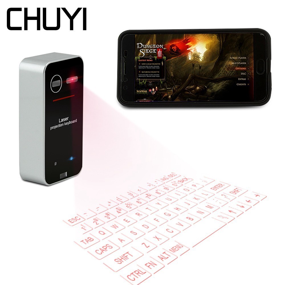 Virtual Laser Keyboard Portable Projection Bluetooth Wireless Keyboard ...