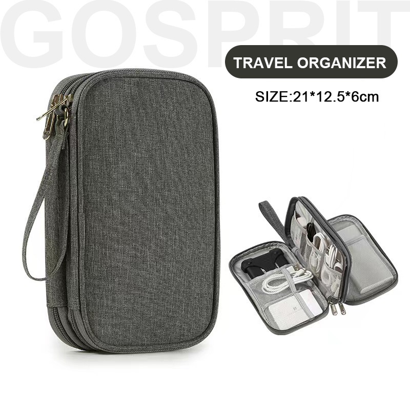 Travel Organizer Gadget Bag Electronic Organizer, Double Layer Travel ...