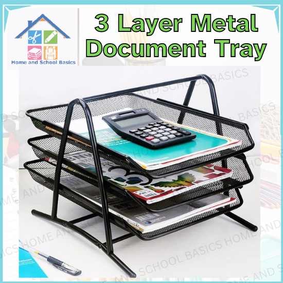 Metal Document Tray 3 Layer - Metal Mesh | Shopee Philippines